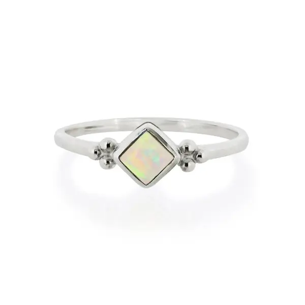 CHARLOTTE'S WEB JEWELLERY Divinity Princess Ring Opal - Silver