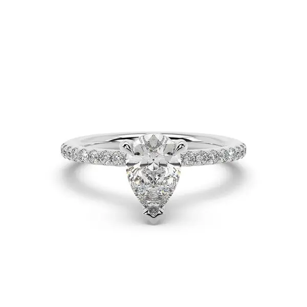 ARTISAN Lab-grown Diamond Pear-shaped Cocktail Ring In Gold - White