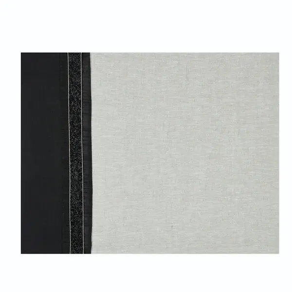 KM HOME COLLECTION Flake Linen Placemats Set Of 2 - Black
