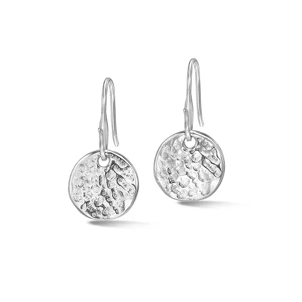 DOWER & HALL Large Disc Nomad Earrings In Sterling - Silver