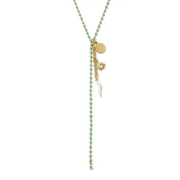 ALEXIE OF ATHENS Sunspell Talisman Lariat - Blue