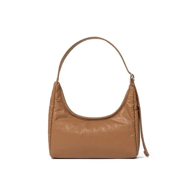 HAH ARCHIVE Leather Textured Shoulder Bag Camel - Brown