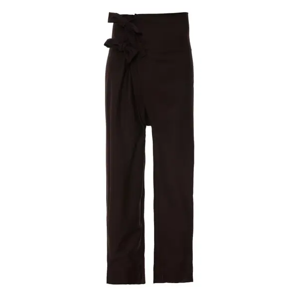 MOE Black Checke Wool Pants - Red