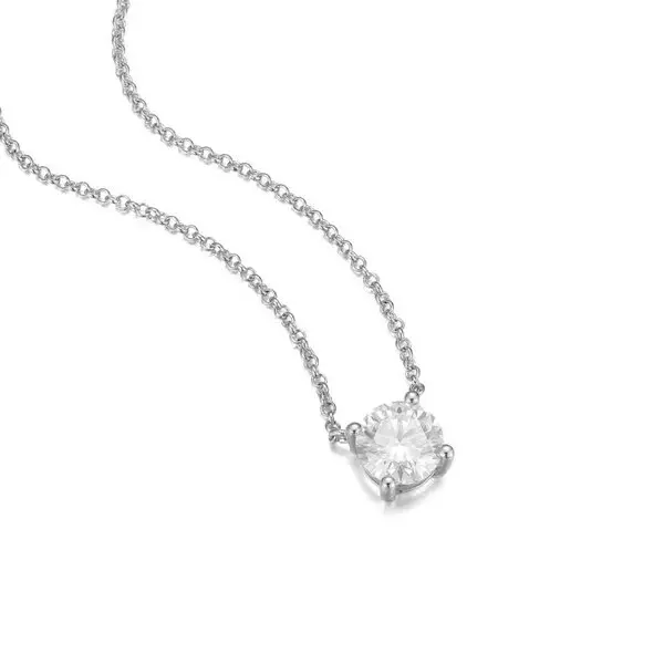 LIONESS BY TF Solara Moissanite Necklace Solid Sterling Rhodium-plated - Silver