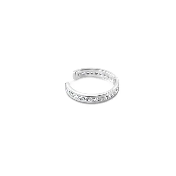 GLAMROCKS JEWELRY Pavé Ear Cuff - Silver