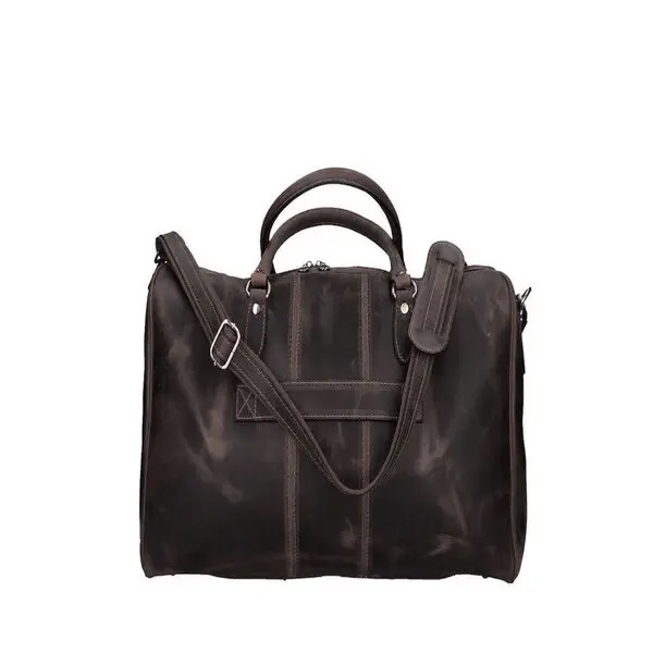 LEATHERCO. Dark Leather Weekend Holdall - Brown