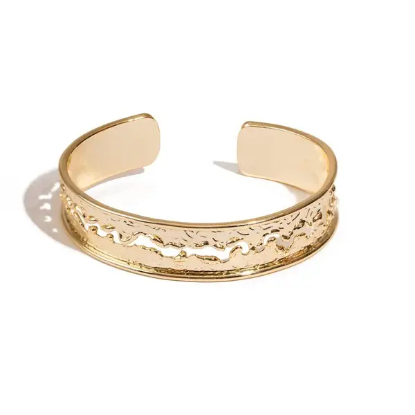 EBRU JEWELRY En Wave Cuff Adjustable Bracelet - Gold