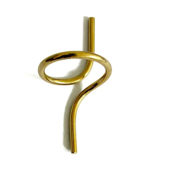 LALA SALAMA Cocktail Spiral Ring - Gold