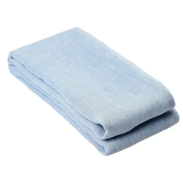 HERITAGEMODA Handmade Powder Linen Scarf - Blue