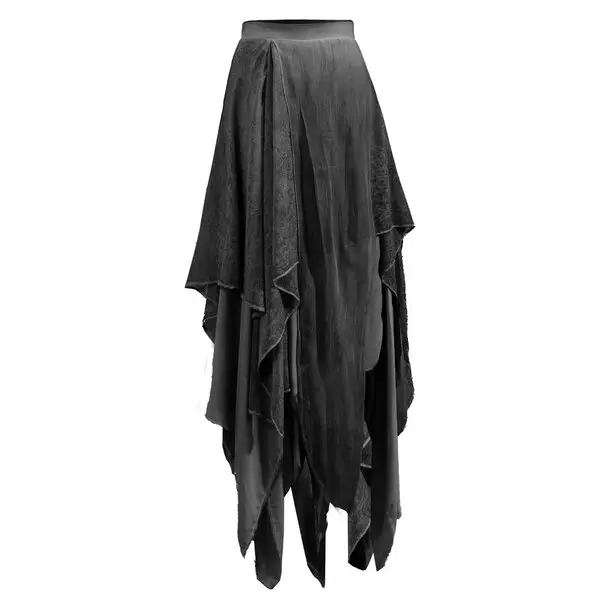 ZHENABIA Neutrals Bia Skirt Charcoal Boho Maxi Skirt - Grey