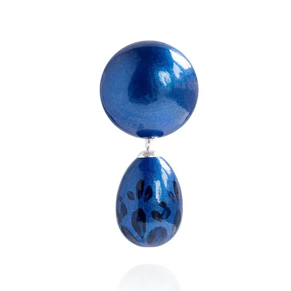 SAULE LABEL Calista Brooch In Imperial - Blue