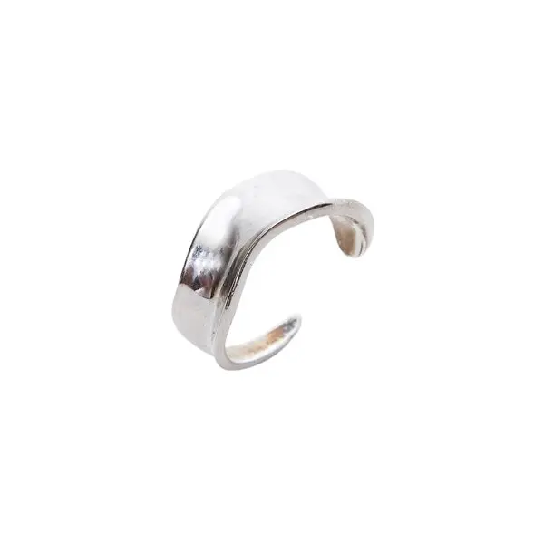 SPERO LONDON Large Contour Stack Sterling Ring