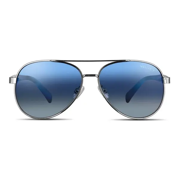 VELVET EYEWEAR Aviator Flash Sunglass Style Bonnie - Silver