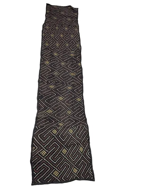 Botanical Boys Neutrals / Vintage Kuba Cloth Eighty Six One - Black