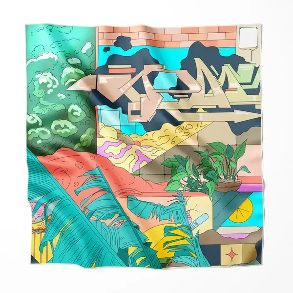 PAUSER Silk Scarf January - Yellow