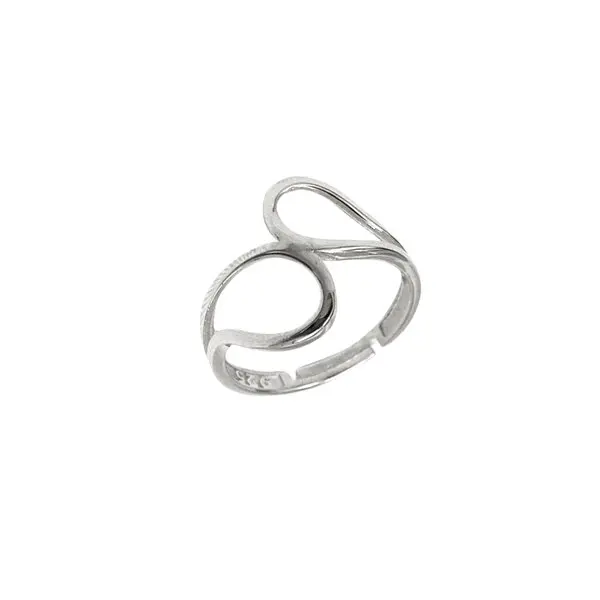 SPERO LONDON Intercepting Circles New Sterling Ring - Silver