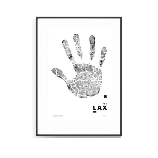 Curiosity Snug Hi-five Series Lax Los Angeles Limited Edition Print - Black
