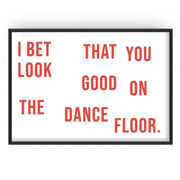 FANCLUB I Bet That You Look Good On The Dance Floor Giclée Retro Art Print - Red