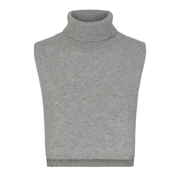 TIRILLM Helene" Cashmere Bib Melange - Grey