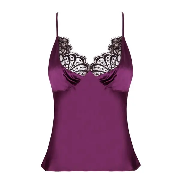 EMMA HARRIS Renee Camisole In Berry - Black