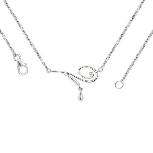 LUCY QUARTERMAINE Q Pendant On Side - Silver