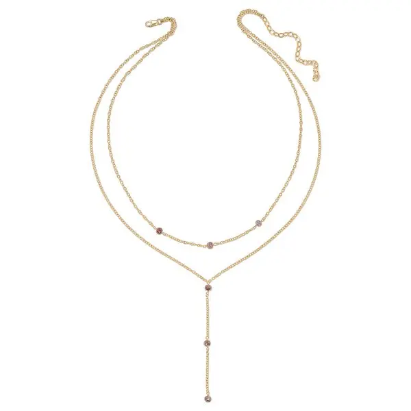 HEATHER HAWKINS You Wish Draped Y Necklace Filled Copper Silverite - Gold