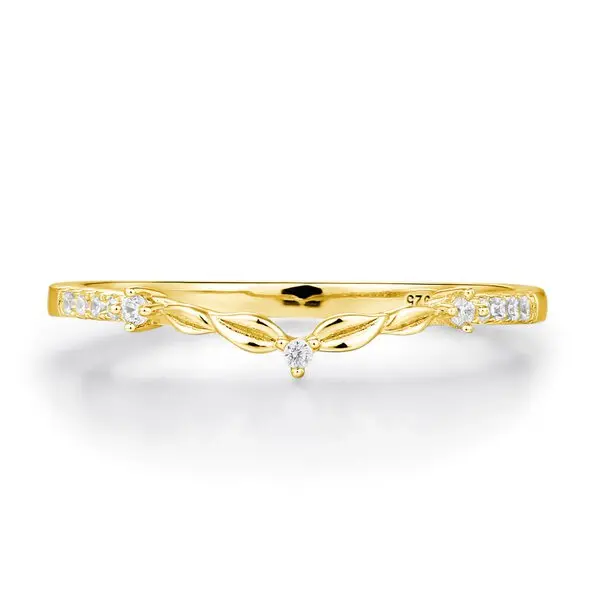 AZURA JEWELRY NEW YORK Glowing Orchid Band Yellow Vermeil - Gold