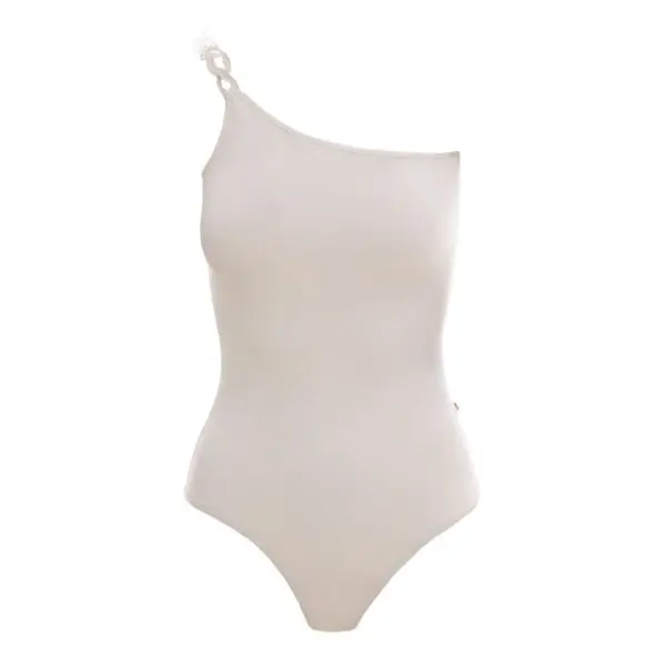 NISSA One-shoulder Bodysuit - White