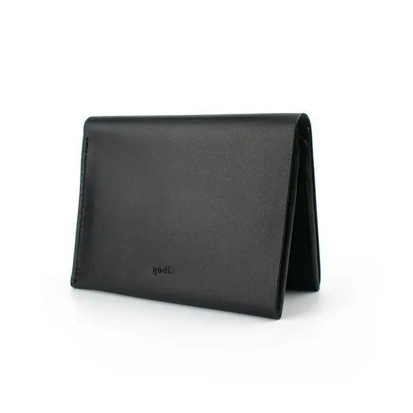 GODI. Handmade Bifold Leather Wallet - Black