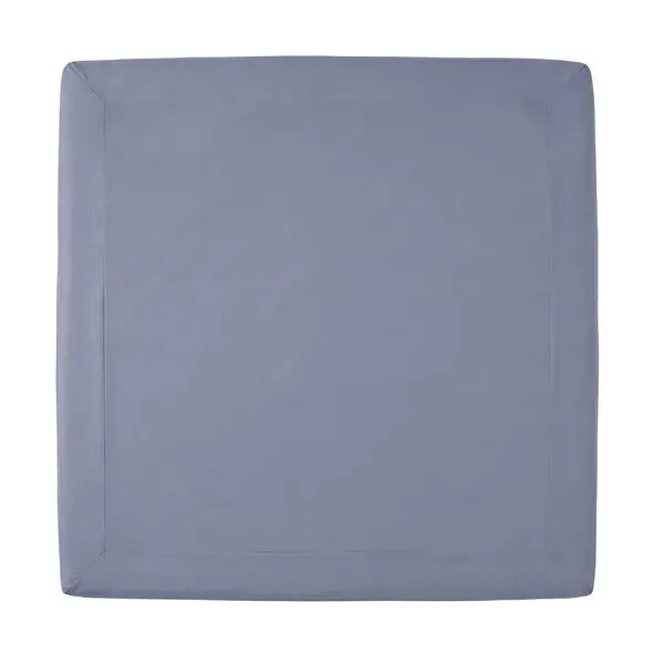 PURE PARIMA Egyptian Cotton-european Linen Adjustable Fitted Sheet Dusk - Blue