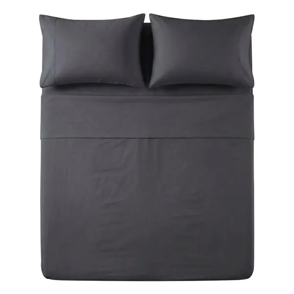 PURE PARIMA Ultra Percale Sheet Set Carbon - Black