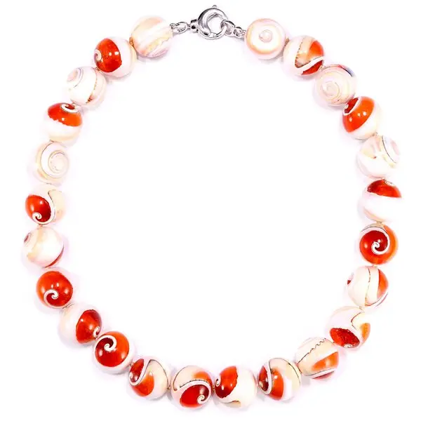 MINERALGEMS ✩ STUDIO Tide Shell Necklace - Red