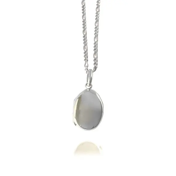 LINYA JEWELLERY Mini Locket Necklace - Silver