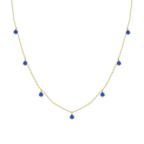 KAMARIA Opal Dew Drops Reversible Layering Necklace Indigo - Blue
