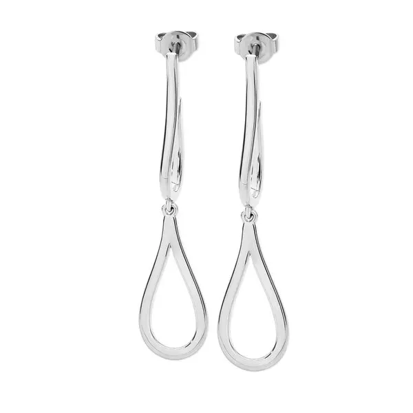 LUCY QUARTERMAINE Solid Sterling Double Petal Earring - Silver