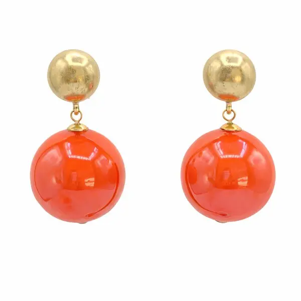 MICHAEL NASH JEWELRY Marylynn Ball Drop Earrings - Orange