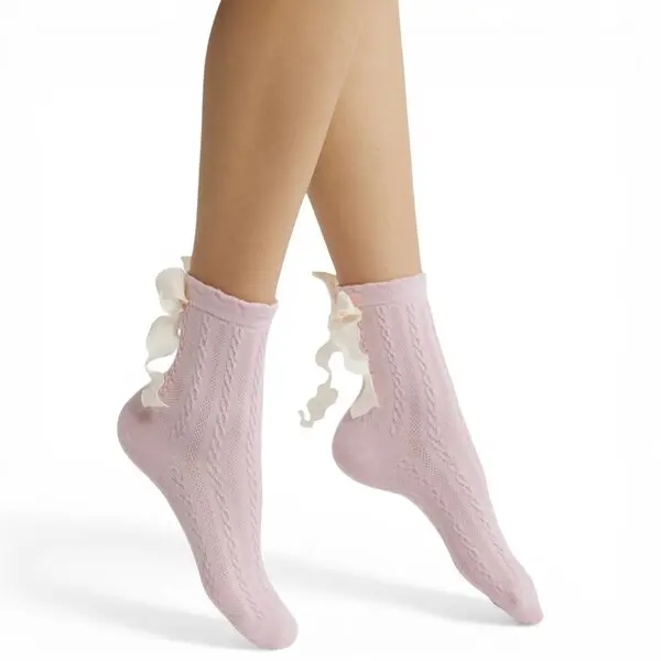 HIGH HEEL JUNGLE BY KATHRYN EISMAN Mel Bow Socks - Pink