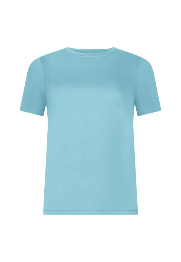 HELENE GALWAS Franca Light Basic T-shirt - Blue