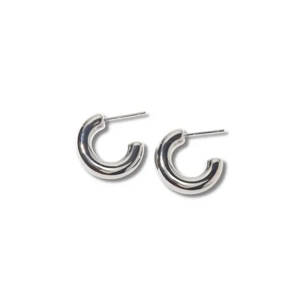 MICKEY'S GIRL Mini Hoop Earrings - Silver