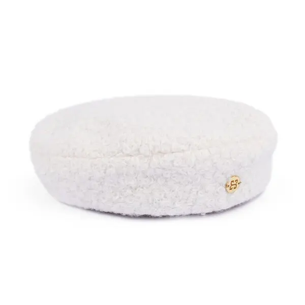 SIBI HATS Puff Storm Oversized Winter Beret - White