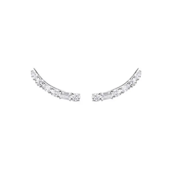 SALLY SKOUFIS Silver / White Hybrid Climber With Made Cz Diamond Stimulant In Sterling Silver - Silver/white