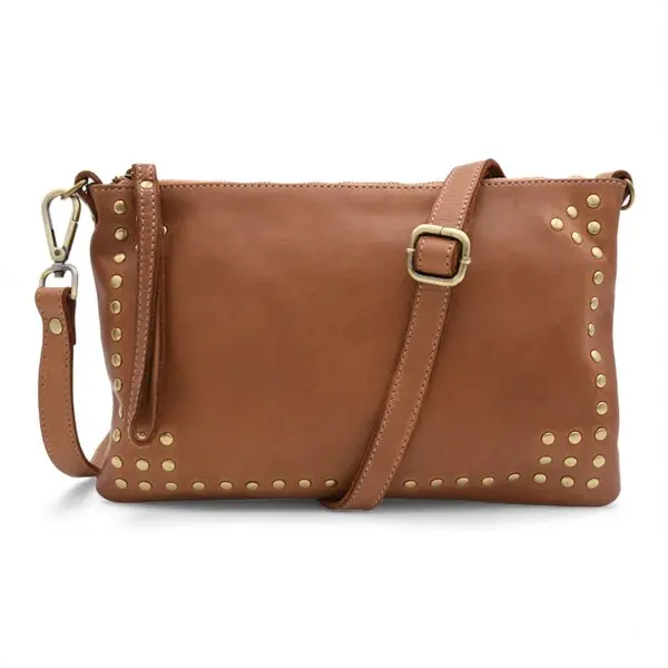 BOLSA NOVA HANDBAGS Boho Clutch In Cognac