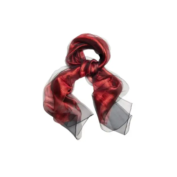 Saachi Silk Glimmer Scarf - Red