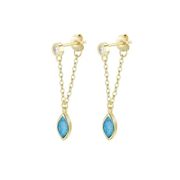 KAMARIA Full Swing Opal Earrings Green - Blue