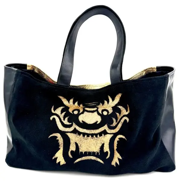 LYNN TALLERICO Mahjong Tote In Suede - Black