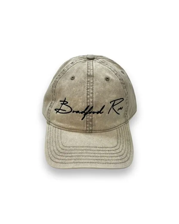 BRADFORD ROW Neutrals Washed Dad Cap Sandstone - Black/gray