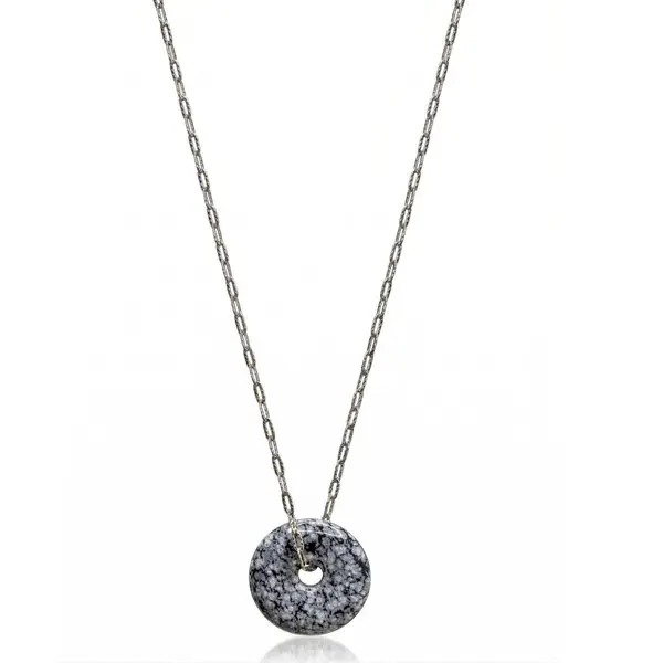 JAREDJAMIN Black / Silver Ash & Or Sterling Silver Necklace - Black/silver