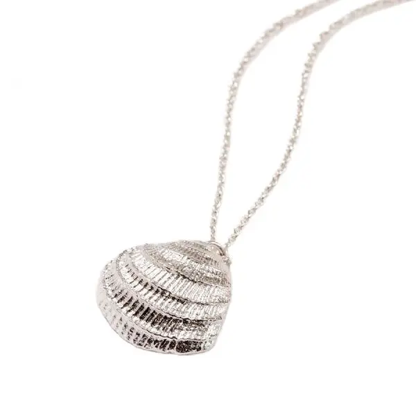 POSH TOTTY DESIGNS Sterling Clam Shell Necklace - Silver