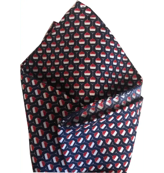 LAZYJACK PRESS On Cloud Wine Pocket Square - Blue