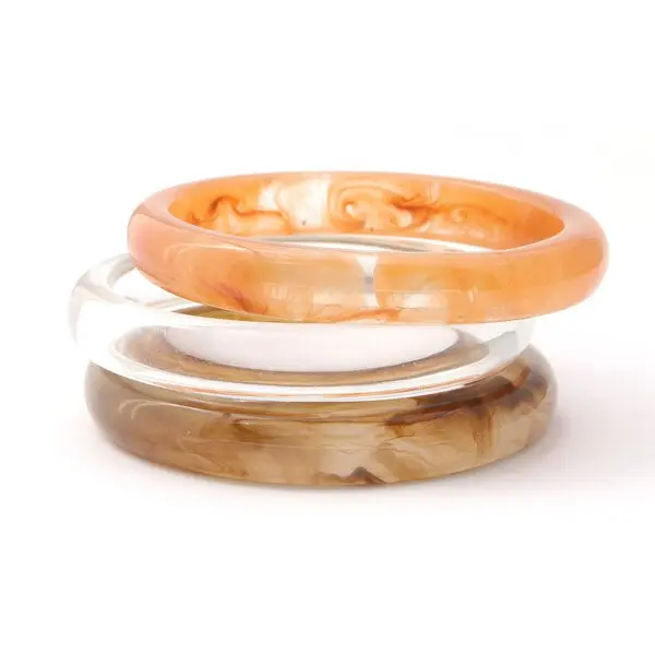 HYE JANE JEWELRY Neutrals Multi Tortoise Bangle Set - Brown